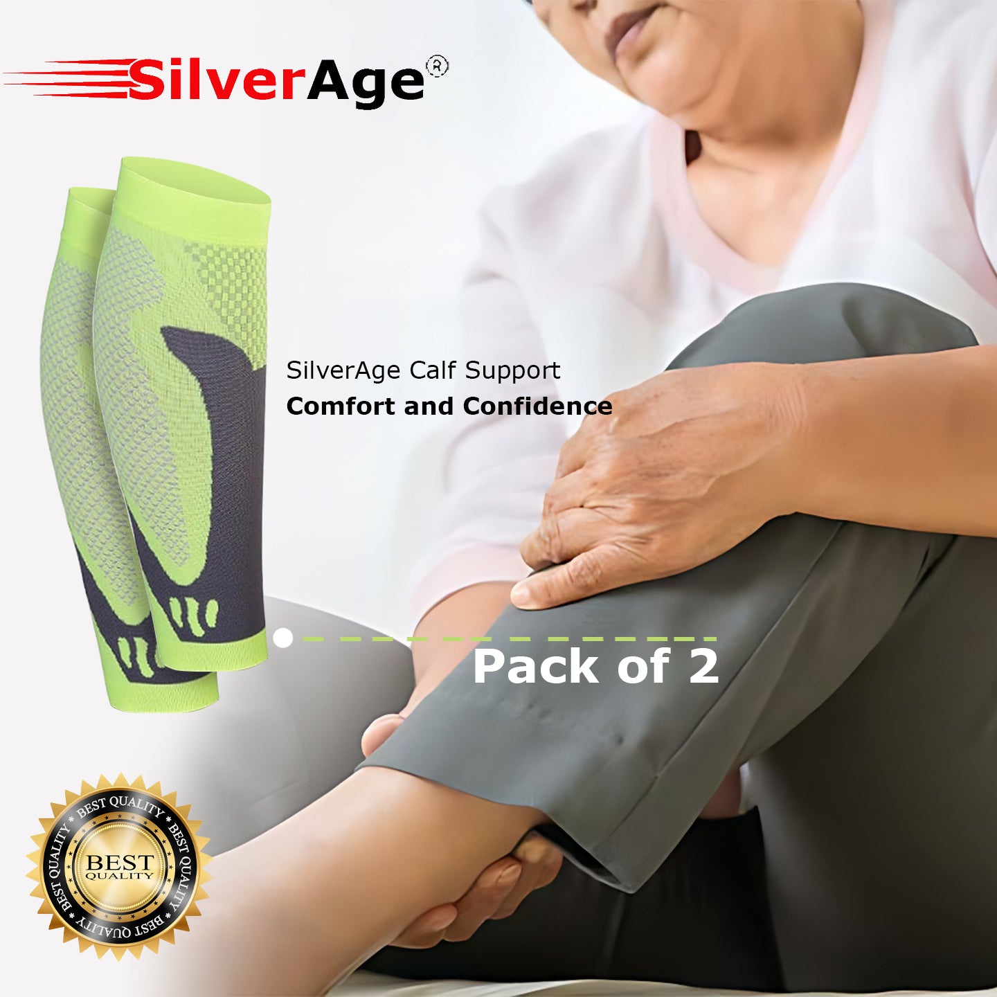 SilverAge® Calf Support Pack of 2 – Haxor