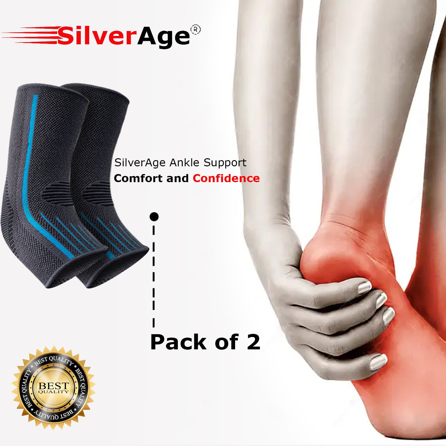 SilverAge® Ankle Support Pack of 2 – HAXOR