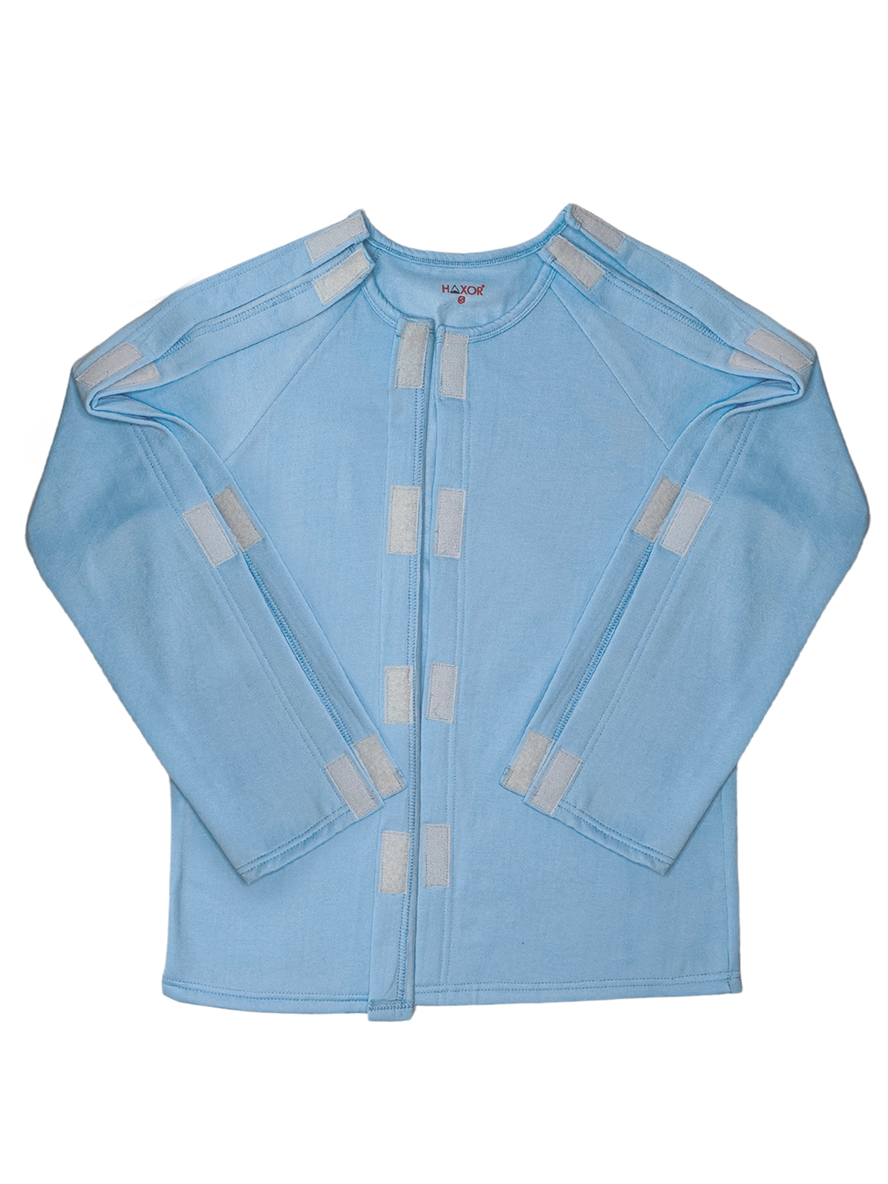 HAXOR Post Surgery Recovery Velcro Open Tearaway Full Sleeve Sky Premi ...